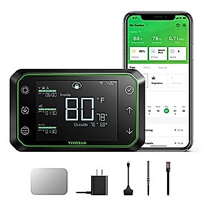 VIVOSUN GrowHub Controller E42, Smart Environmental WiFi-Controller with Temperature, Humidity, Timer, Cycle, Schedule Controls, for Grow Tent Cooling Ventilation Lighting