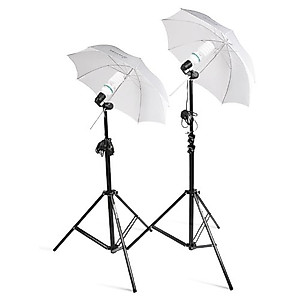 StudioFX 400W Chromakey Green Screen 6ft x 9ft Backdrop Photography Video Lighting Kit - Background Support System Included - by Kaezi CH69G