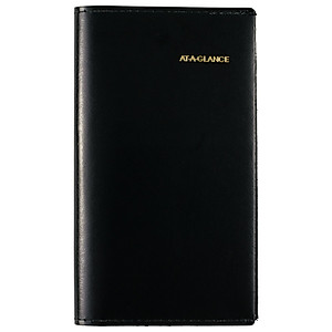 AT-A-GLANCE Monthly Planner, January 2018 - January 2019, 3-1/2" x 6-1/8", Black (7006405)