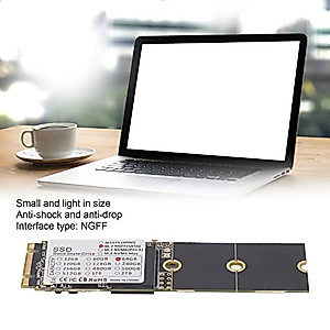 Yoidesu M.2 SATA SSD, SSD Portable Thin Anti Shock Anti Drop M.2 NGFF SATA Laptop Tablet PC Universal SSD State Drive for Tablet Computers, Notebooks(120GB)