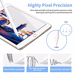 Stylus Pen for Apple ipad Pencil: ipad Pencil for ipad 10th 9th 8th 7th 6th Generation ipad Pro 11 iPad 12.9 inch iPad Mini 6th 5th iPad Air 5th 4th 3rd with Palm Rejection & Tilt Sensitive ipad Pen