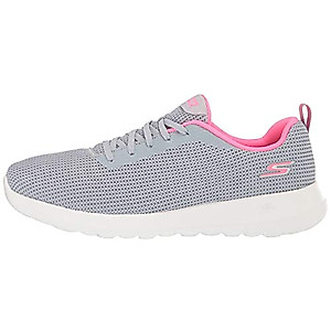 Skechers womens Walking Sneaker, Gray/Pink, 7 US