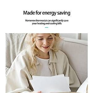 Homenex Wi-Fi Smart Thermostat with 1 Remote Sensor, Touch Display, C-Wire Required, Compatible with Alexa