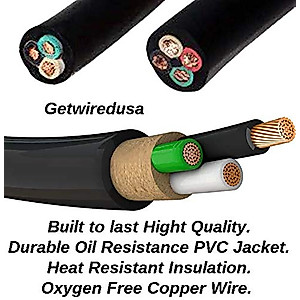 5-Foot Real Copper Wire Extension Cord, Welder 6-50P To 6-50R, Oxygen Free Oil Resistance 10/3 10AWG Lead, Heavy Duty, NEMA 220/250V. Miller Lincoln Hobart Plasma Cutter Mig Tig 6-50-5FT AMERICAN MADE