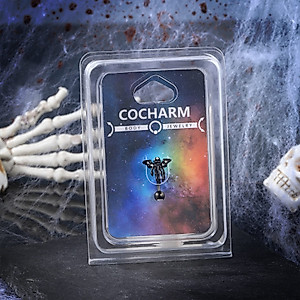 COCHARM Black Bat Skeleton Rook Earrings Hallween Rook Piercing Skull Hand 16g Rook Jewelry 8mm 16g Curved Rook