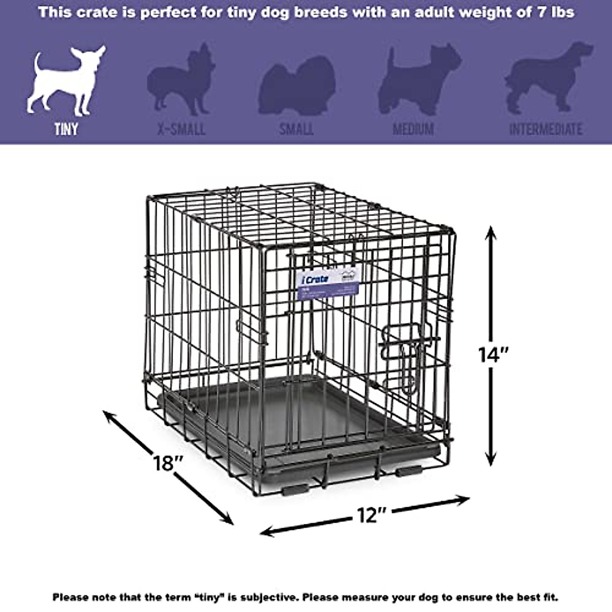 MidWest Homes for Pets Newly Enhanced Single & Double Door iCrate Dog Crate, Includes Leak-Proof Pan, Floor Protecting Feet , Divider Panel & New Patented Features
