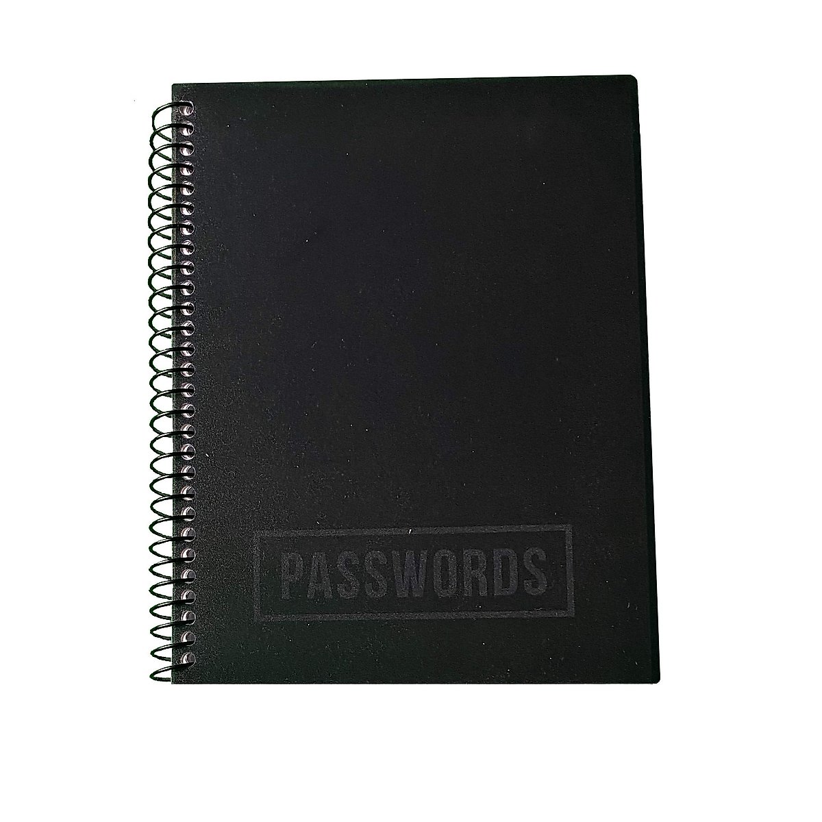 RE-FOCUS THE CREATIVE OFFICE, Password Book Keeper, Black, Small, Mini, Alphabetical Tabs, Spiral Bound, Removable Sheets, Journal Organizer, Includes, Website, Address, Username, Password
