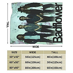 Badflower Soft and Warm Throw Blanket Ultra-Soft Micro Blanket Plush Bed Couch 50"x40"