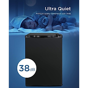 ADT Mini Freezer for Compact Space Small Freezer (Black, 3.0 Cubic Feet)