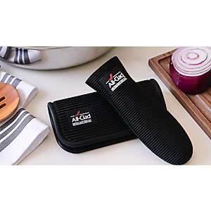 3-Piece Set Cookware Protectors and All-Clad Premium Ribbed Textured Silicone Grip Cookware Set | Pot and Pan Protectors and Handle Grips