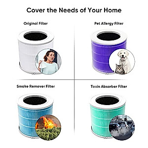 HEPA Air Purifiers for Home Large Room, CADR 300+m³/h 1290ft², H13 true HEPA filter remove 99.97% of dust, mold, allergies, odor, pets hair dander, smoke, pollen