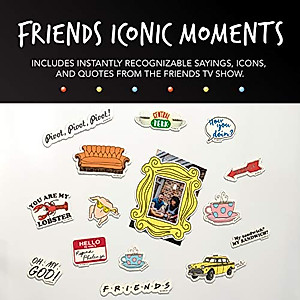 Paladone Friends TV Show Quotes and Icon Magnets for Refrigerators and Lockers (Set of 25), Central Perk, Pivot, You are My Lobster