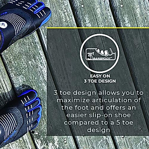 Body Glove Men's 3T Barefoot Cinch Water Shoe, Black/Indigo, 9