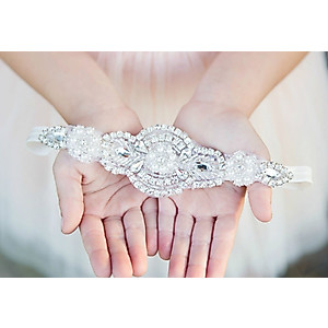 Missgrace Flower Gilr Silver Crystal Rhinestones Headband Wedding Hair Accessories Hair Jewelry for Wedding and Girls