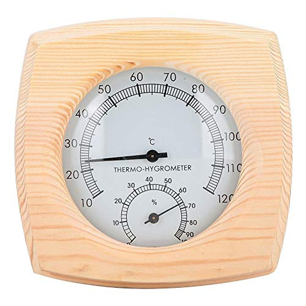 Wood Sauna Thermometer, Sauna Room Hygrometer Thermometer Digital Sauna Temperature Meter Humidity Meter Used in Sauna Room, Bathroom, Sweat Stream Room etc