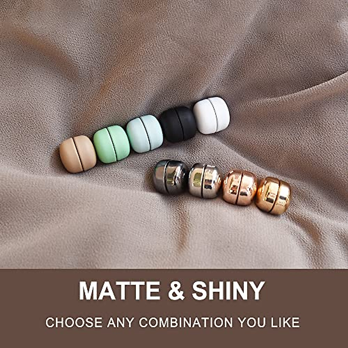 PeacePray 2 Pairs Premium Strong Hijab Magnetic Pins with Storage Bag, No-Snag Multi-Use Hijab Magnets, Pinless Magnetic Hijab Pins, Choose Your Favorite Style Freely, Matte Nude