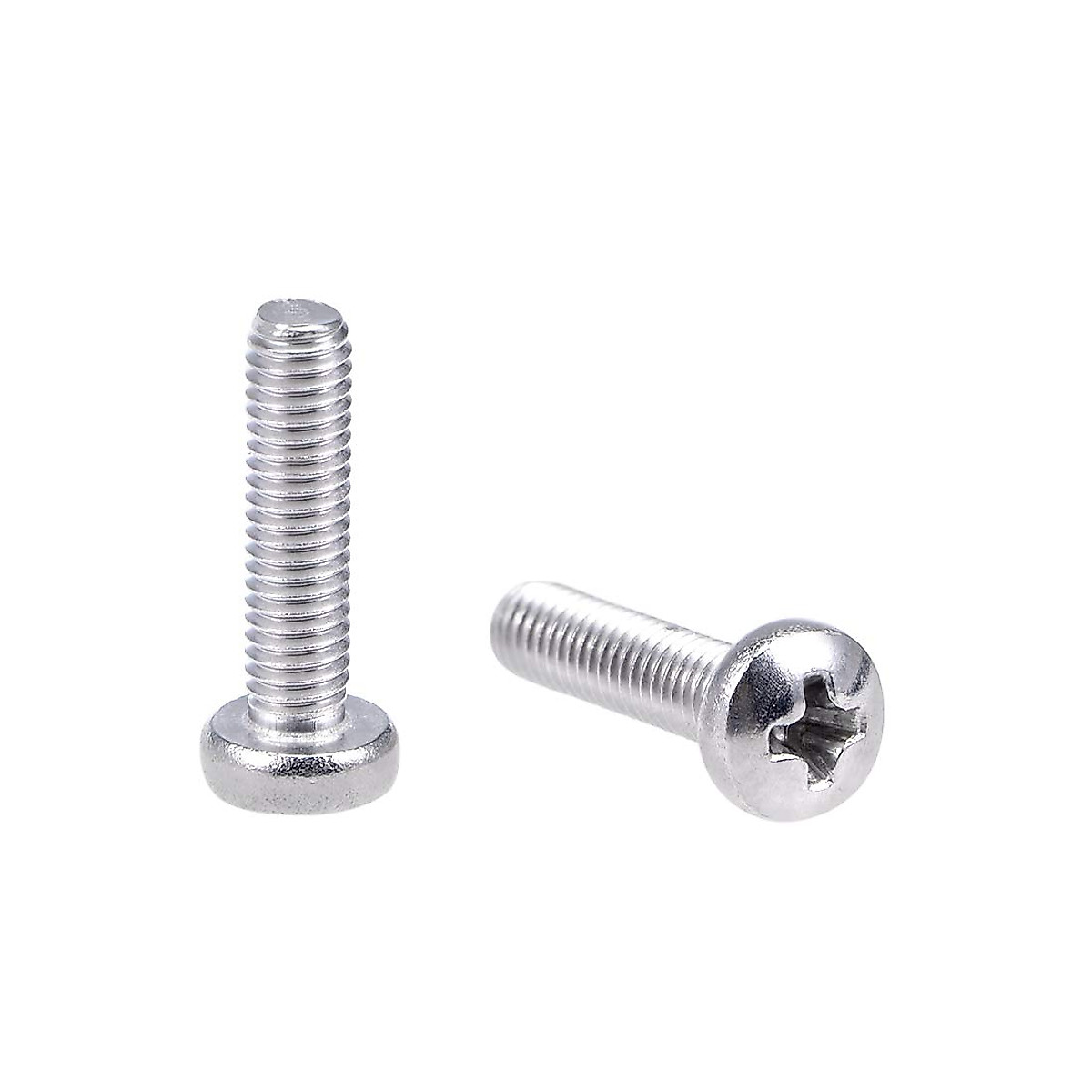 uxcell M3x12mm Machine Screws Pan Phillips Cross Head Screw 304 Stainless Steel Fasteners Bolts 100Pcs