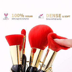 DUcare Makeup Brushes 12Pcs The Queen Series Makeup Brush set Premium Gifts Kabuki Foundation Blending Face Powder Blush Concealers Eye Shadows Brushes