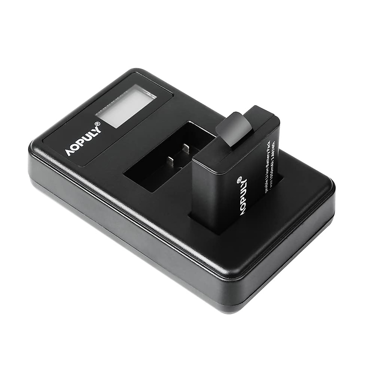 AOPULY 4-Pack PG1050 Rechargeable Action Camera Battery & LCD Dual Charger for 4k Action Camera AKASO EK7000, APEMAN, EKEN, Campark, SOOCOO, DBPOWER, Crosstour, FITFORT, DROGRACE