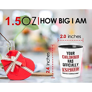 Bubble Hugs 18th Birthday Shot Glass 1.5oz - You Are Now A Certified Responsible Adult - 18th Birthday Gifts 17 19 21 18 Year Old Girl Birthday Gifts For College Guys Adult Son Gift Ideas