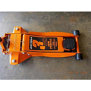3 ton Steel Heavy Duty Low Profile Floor Jack with Rapid Pump - Orange