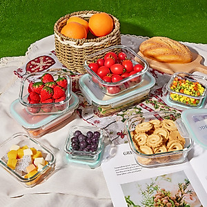 Vtopmart Airtight Food Storage Containers and Glass Meal Prep Containers