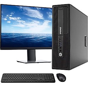 HP 800 G1 SFF Computer Desktop PC, Intel Core i7 3.4GHz Processor, 16GB Ram, 128GB M.2 SSD, 1TB HDD,Wireless Keyboard & Mouse,Bluetooth, New HP 23.8 FHD LCD Monitor, Win 10 Pro (Renewed), Black