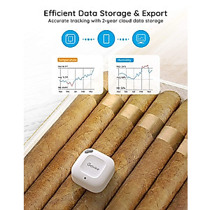 Govee Hygrometer Thermometer, Wireless Thermometer, Mini Bluetooth Humidity Sensor with Notification Alert, Data Storage and Export, 262 Feet Connecting Range