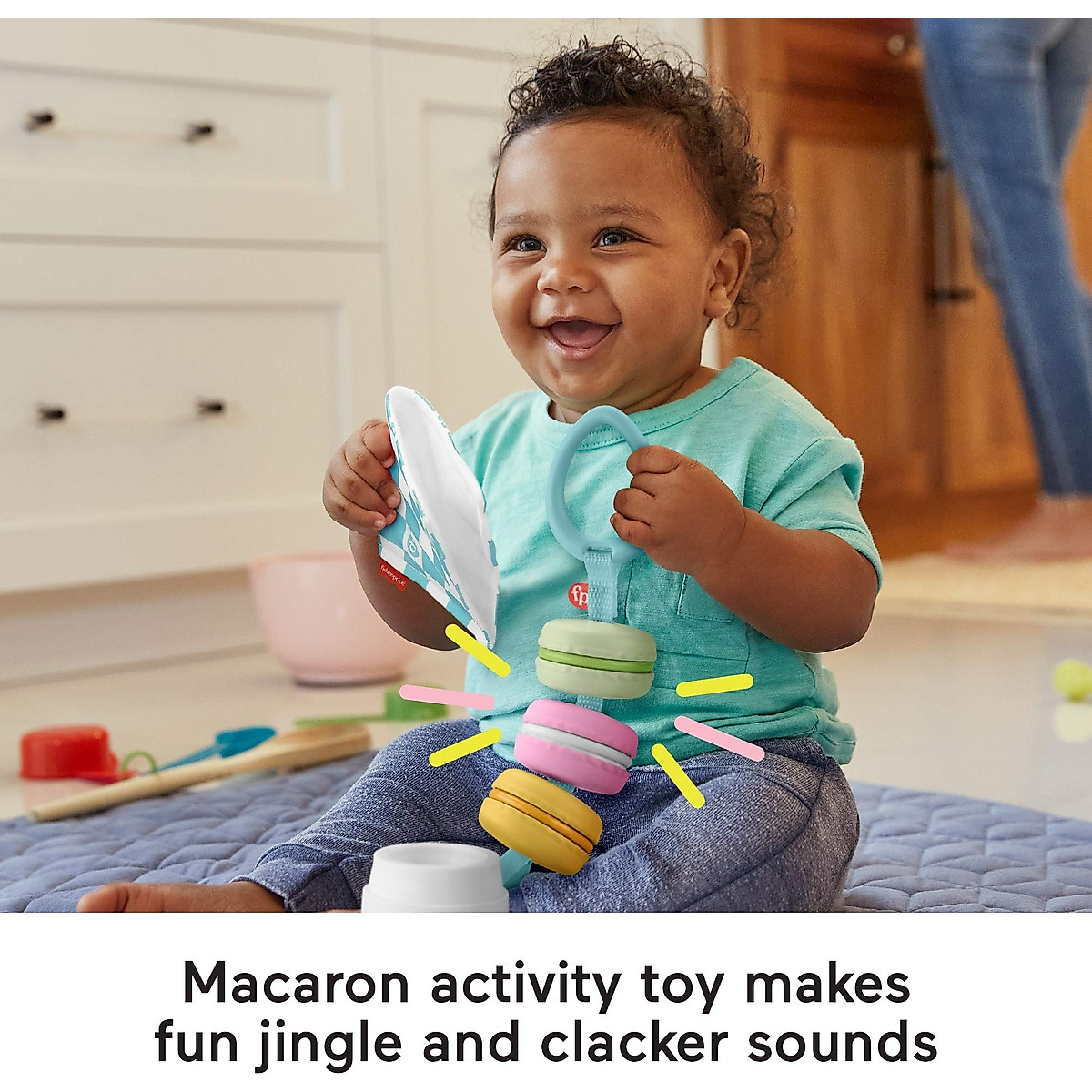 Fisher-Price Baby Bakery Treats Gift Set, 3 Food-Themed Baby Toys and teether for Infants Ages 3 Months and up