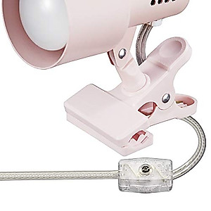 Globe Electric 52964 JoJo 5.5" Clip-Arm Desk Lamp, Matte Pink, in-Line On/Off Switch, Bulb Included