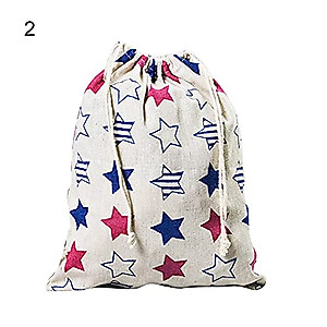 LEAQU Storage Bag Washable Drawstring Design Printed Foldable Clothes Pouch Eye-catching Convenient M