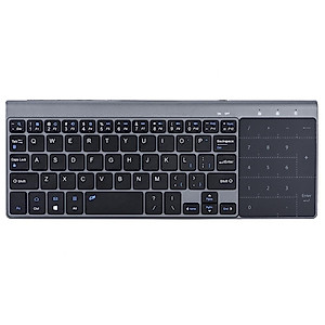 Portable Slim 2.4Ghz Keyboard Handheld with Touchpad for PC/Notebook/TV Box Black