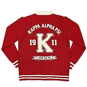 Kappa Alpha Psi M7 Button Down Sweater [5XL] Crimson Red