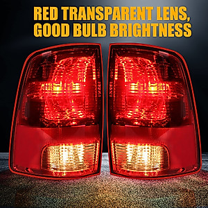 Wztepeng Ram Tail Light Compatible With 2009-2018 Dodge Ram 1500 2500 3500 Taillight With Bulb Inside (Driver And Passenger Side)