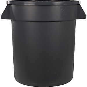 Carlisle FoodService Products 34101023 Bronco Round Waste Container Only, 10 Gallon, Gray
