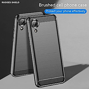 M MAIKEZI Samsung A03 Core case,Galaxy A03 Core case,with HD Screen Protector, Shock-Absorption Flexible TPU Bumper Soft Rubber Protective Case Cove for Samsung Galaxy A03 Core (Black Brushed TPU)