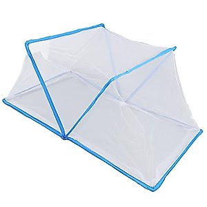 125 x 70 x 50cm Mosquito Net for Baby Mosquito Tent, Mosquito Net Tent Easy to Store Transparent Portable to Your Room (Blue)