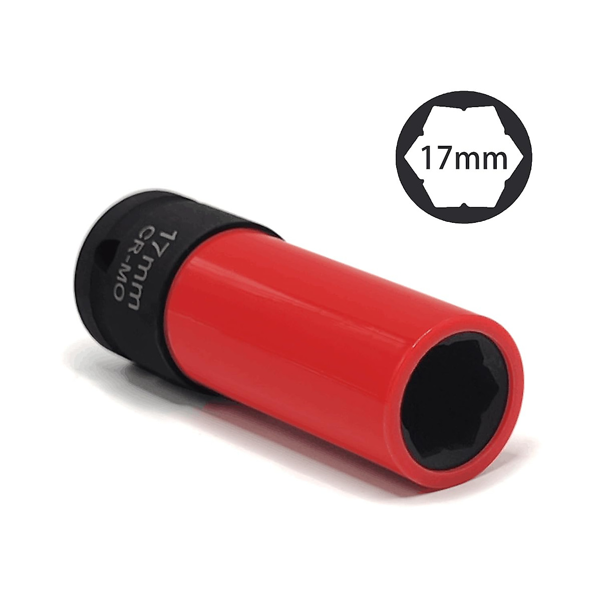 JEUCLEL 17mm Wheel Lock Nut Removal Socket Compatible with Mercedes Benz S Series W221, 1/2" Drive Anti-theft Protective Lug Nut Extractor, Flower Head Design Metal Wheel Nut Sleeve Wrench