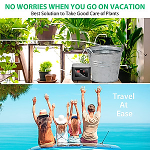 Automatic Watering System, Briidea Automatic Plant Waterer Indoor, DIY Drip Irrigation Kit for Vacation, Power Adapter, Auto Watering Devices for 15 Potted Plants