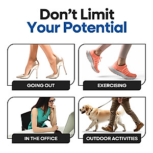 Gel Heel Pads for Shoes Heel Pain Relief | Plantar Fasciitis Heel Cups | Heel Cushion Heel Spur Relief | Silicone Heel Protector Insoles | Sore Bruised Feet | Heel Inserts for Women & Men (LRG 3-PAIR)