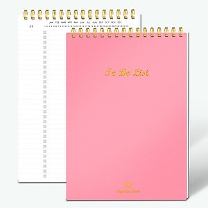 Regolden-Book To Do List Notepad Spiral Planner, Daily Task Tracker with Wide Lined Notebooks (Pink, 2 Pack)