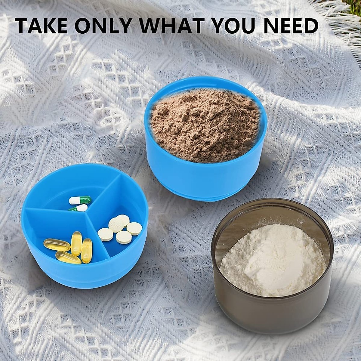Protein Shaker Bottle for Protein Mixes, 17 OZ, Leak Proof ● Easy Clean Up ● BPA Free, Tasteless, Safe Material ● No Blending Ball or Whisk Needed ● Blender Shaker Bottle ● Gym shaker bottle (Blue)