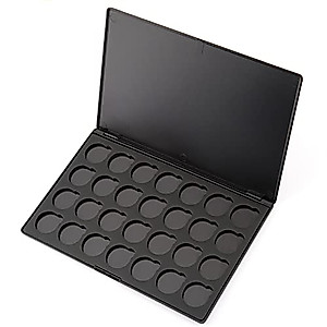 Allwon Empty Magnetic Eyeshadow Makeup Palette with 28Pcs 26mm Round Metal Pans