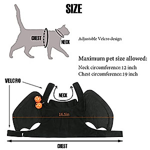 DIYASY Cat Halloween Bat Wing Costume,Halloween Small Pets Black Bat Costume Decoration for Puppy Dog and Cat with Bells