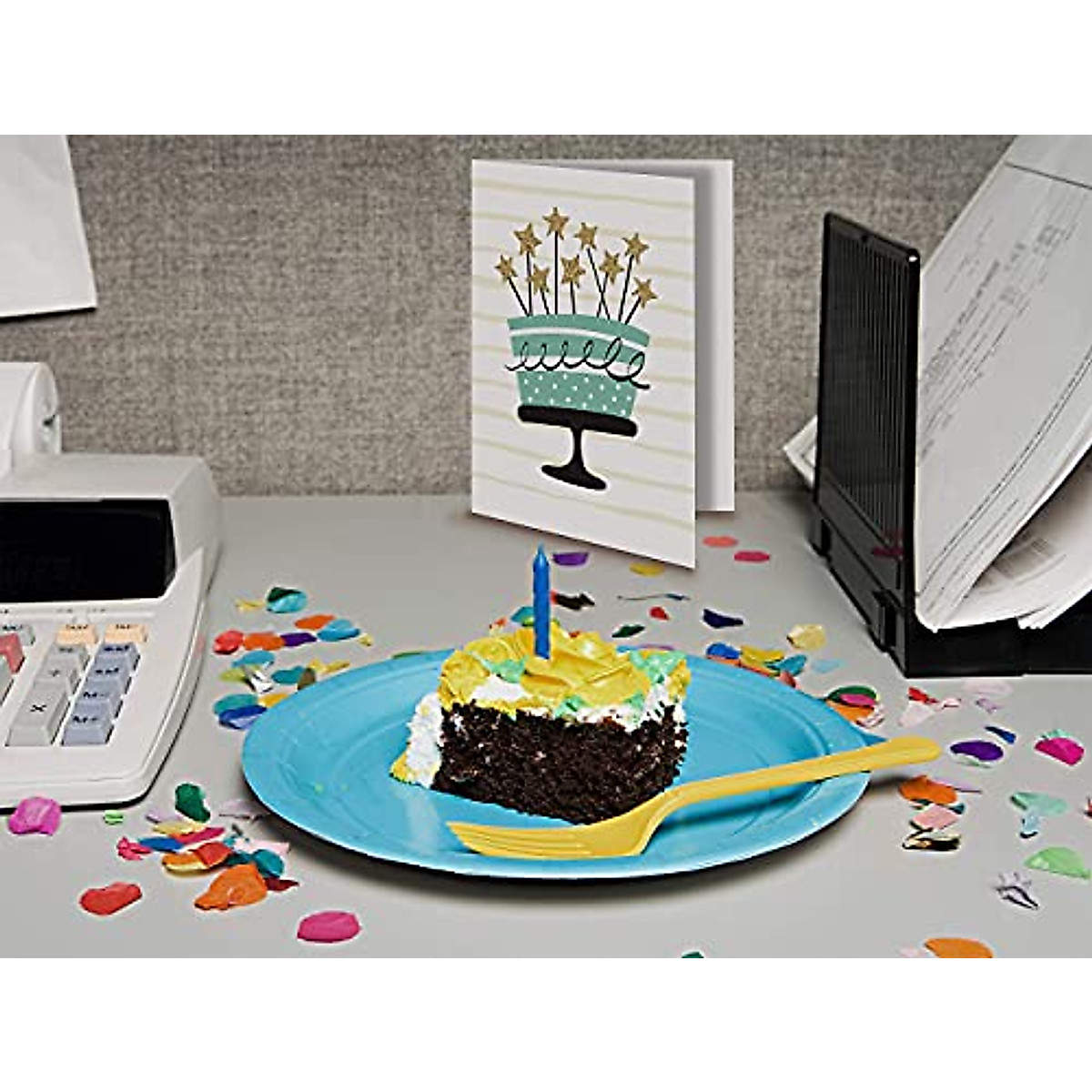 Happy Birthday Cards, 100-Pack, 4 x 6 inch, 4 Cover Designs, Blank Inside, by Better Office Products, with Envelopes, Elegant Gold Collection, 100 Pack