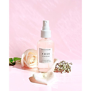 HERBIVORE Rose Hibiscus Coconut Water Hydrating Face Mist – Natural Dewy Glow, Organic Rose Water + Vegan Hyaluronic Acid, Plant-Based, Vegan, Cruelty-Free, 4 oz