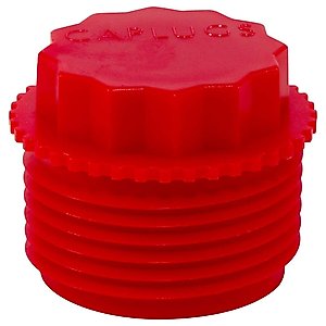Caplugs P-48B P Series – Plastic Threaded Plug for NPT/NPS Pipe Fittings, 200 Pack, Red HD-PE, Thread Size NPS 1/2" Tapered & Straight, Temporary Seals, Thread Protection, Leak Prevention (99191155)