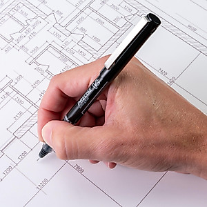 PILOT Precise V5 Stick Liquid Ink Rolling Ball Stick Pens, Extra Fine Point (0.5mm) Black Ink, 12-Pack (35334)