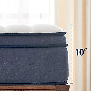 Molblly Queen Mattress, 10 Inch Hybrid Mattress in a Box, Gel Memory Foam Mattress,Individually Wrapped Pocket Coils Innerspring Mattress, Non-Fiberglass,Queen Size Mattress, 60x80x10 Inch,