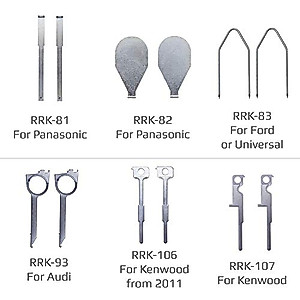 Keple 38 Pcs Car Radio Release Keys Set Vehicle Panel Stereo Removal Trim Tool Kit Compatible with Audio GPS CD Player Radio Head Unit Navigation Installation Disassembly Tools | Pack of 38